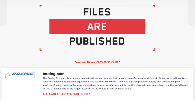 Ransomware Group Leaks Files Allegedly Stolen From Boeing - SecurityWeek